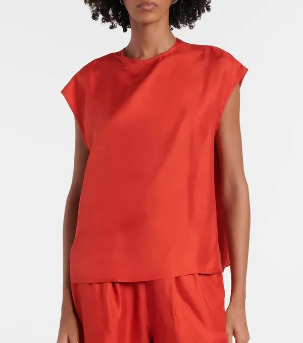 Asceno Dasha Silk Twill Top
