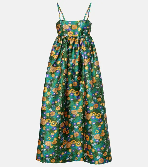 ALEMAIS Alémais Printed Open-back Midi Dress - Multicoloured