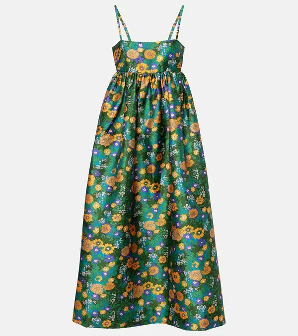 ALEMAIS Alémais Printed Open-back Midi Dress - Multicoloured