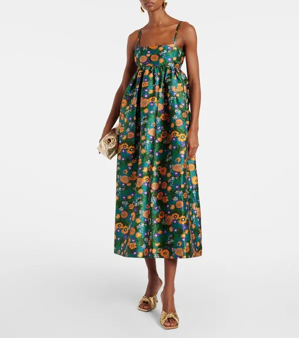 ALEMAIS Alémais Printed Open-back Midi Dress - Multicoloured