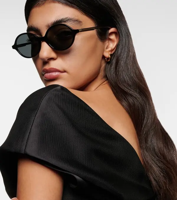 Khaite X Oliver Peoples Round Frame Sunglasses - Black