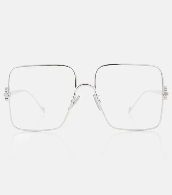 Loewe Anagram Square Glasses - Silver