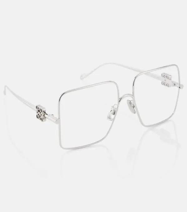 Loewe Anagram Square Glasses - Silver
