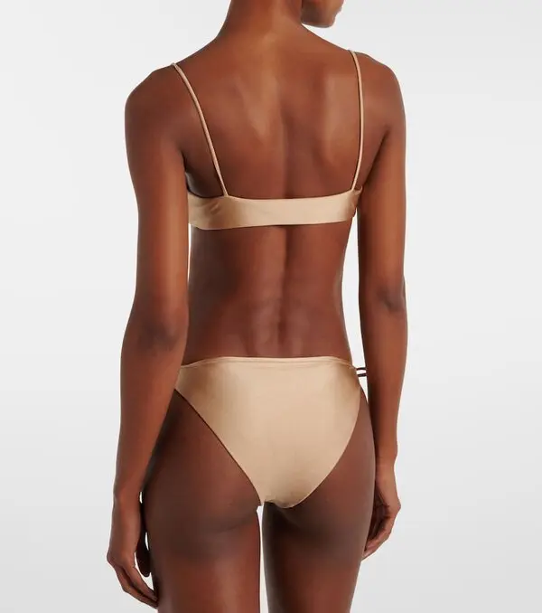 Jade Swim Ties Bikini Bottoms - Grey