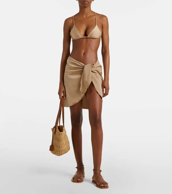 Jade Swim Ties Bikini Bottoms - Grey