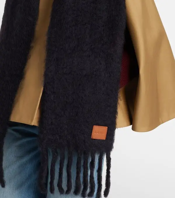 Loewe Anagram Mohair And Wool-blend Scarf