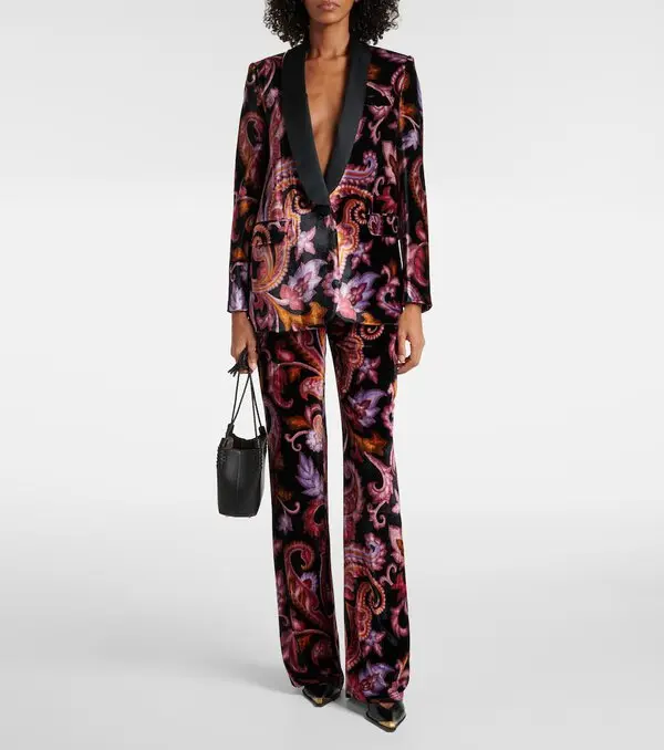 Etro Paisley Velvet Blazer - Multicoloured