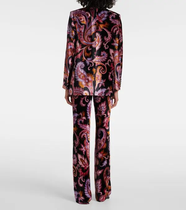 Etro Paisley Velvet Blazer - Multicoloured