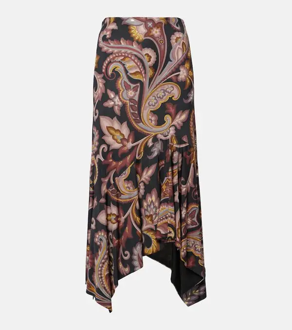 Etro Paisley Jersey Maxi Skirt - Multicoloured