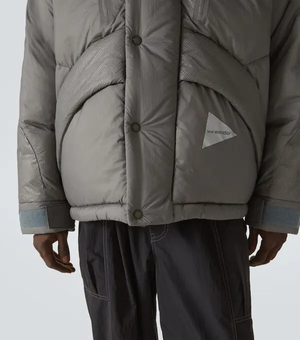 AND WANDER Logo Puffer Jacket