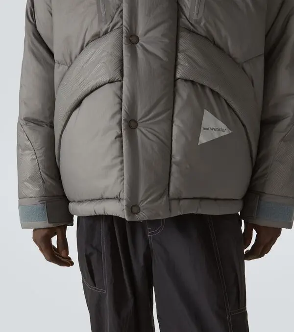 AND WANDER Logo Puffer Jacket