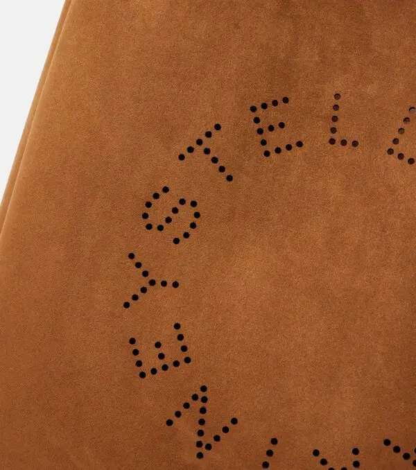 Stella McCartney Logo Faux Suede Tote Bag