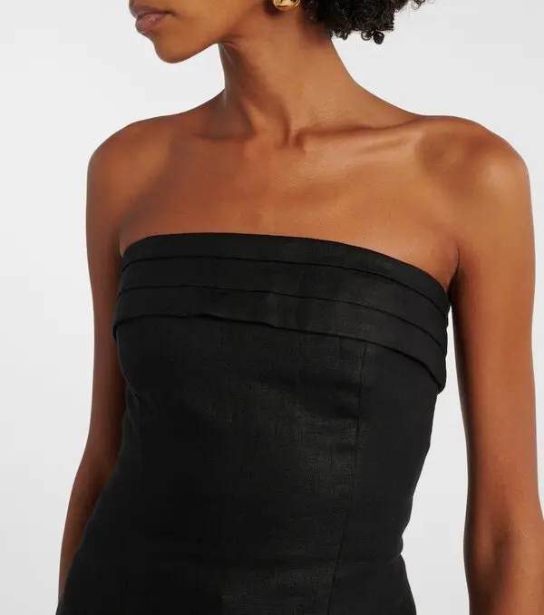 Faithfull The Brand Strapless Linen Top