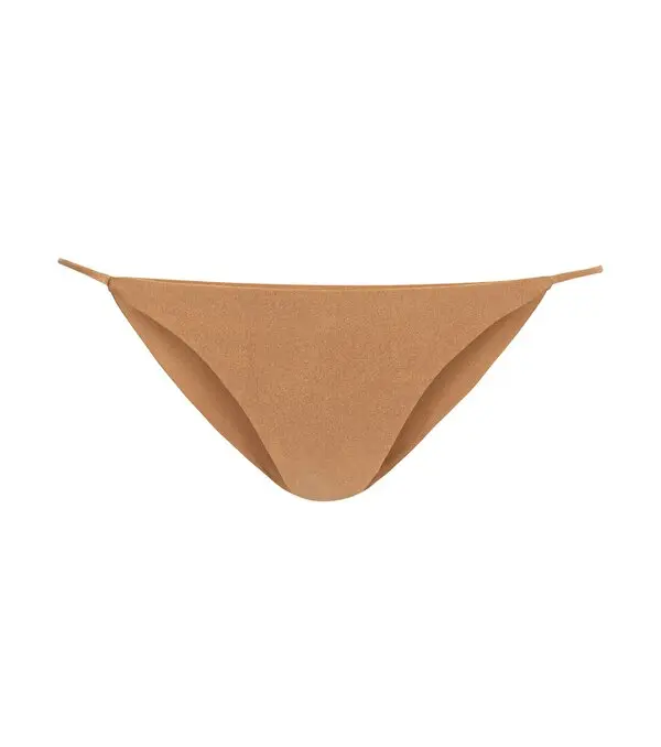 Jade Swim Bare Minimum Bikini Bottom - Gold