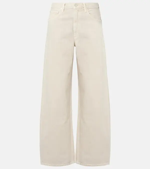 AGOLDE Low Curve Mid-rise Barrel-leg Jeans In Pendulum - Beige