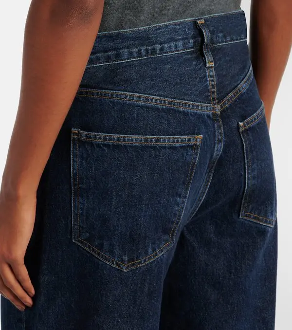 AGOLDE Low Curve Mid-rise Barrel-leg Jeans In Pendulum - Blue