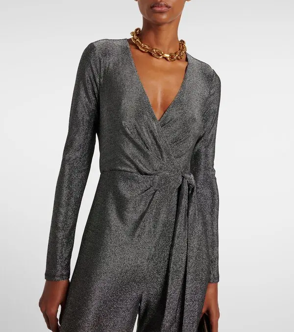 Diane Von Furstenberg Cosima Two Lamé Jumpsuit