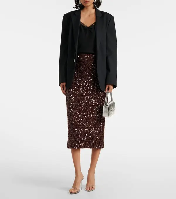 Remain Birger Christensen Sequined Midi Dress