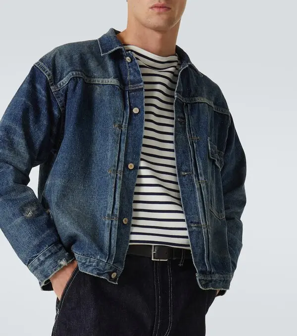 Junya Watanabe X New Manual Denim Jacket In Blue - 30% Off