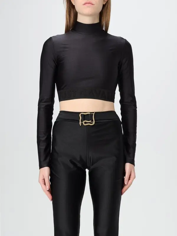 Just Cavalli Cropped High Neck Top