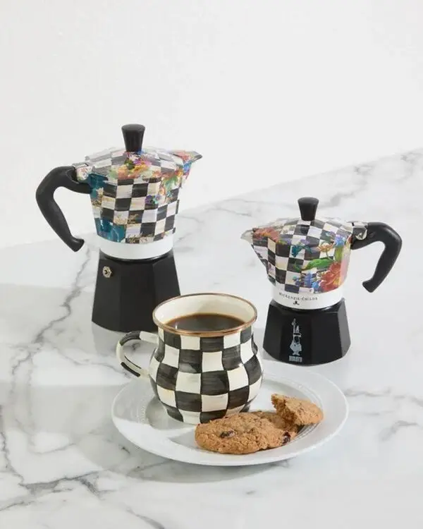 MACKENZIE-CHILDS X Bialetti Moka Express Courtly Flower Market Stovetop Coffee Pot - One-color