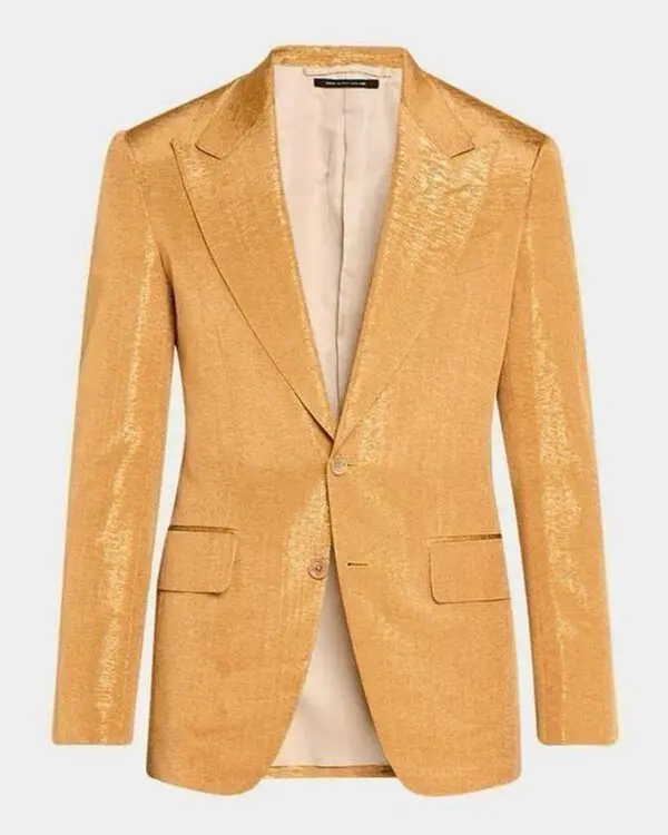 TOM FORD Apos;s Shelton Metallic Slub Moire Cocktail Jacket