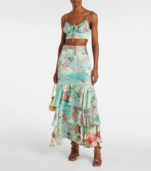 Camilla Ruffled Tiered Maxi Skirt