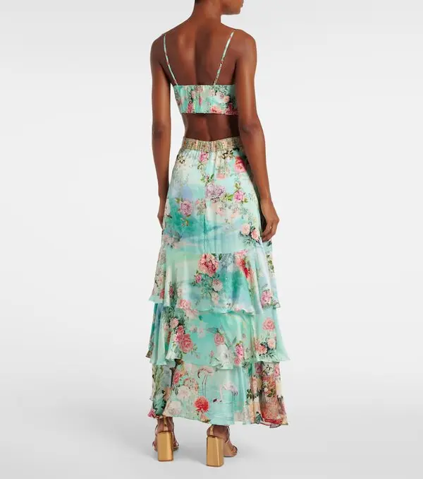 Camilla Ruffled Tiered Maxi Skirt