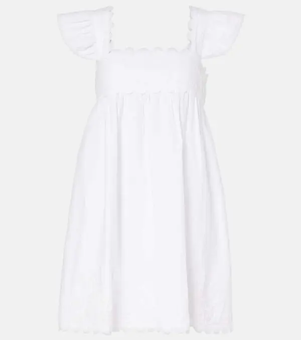 JULIET DUNN Cotton Mini Dress - White