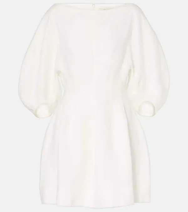 Faithfull The Brand Puff Sleeve Linen Minidress