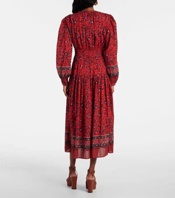 Ulla Johnson Mona Floral Midi Dress