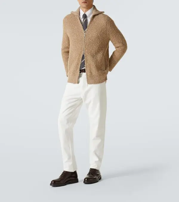 Brunello Cucinelli Zip-up Wool And Cashmere Cardigan