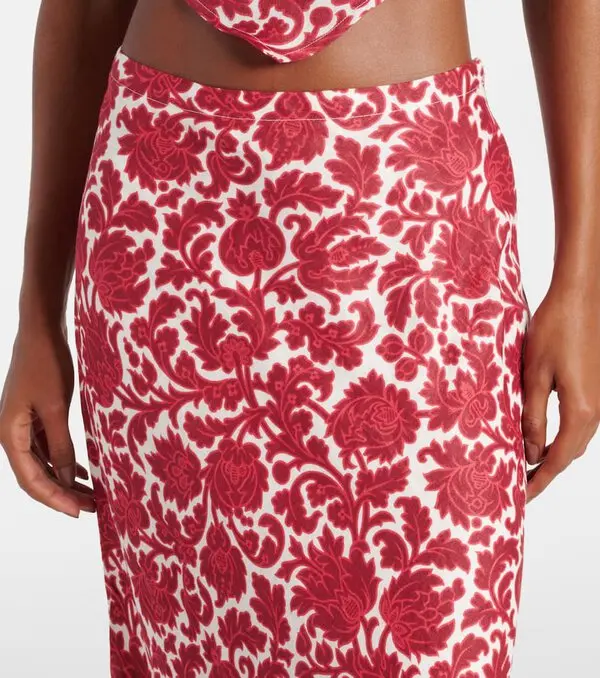 Faithfull The Brand Antibes Printed Linen Maxi Skirt