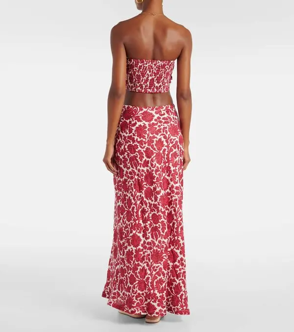Faithfull The Brand Antibes Printed Linen Maxi Skirt