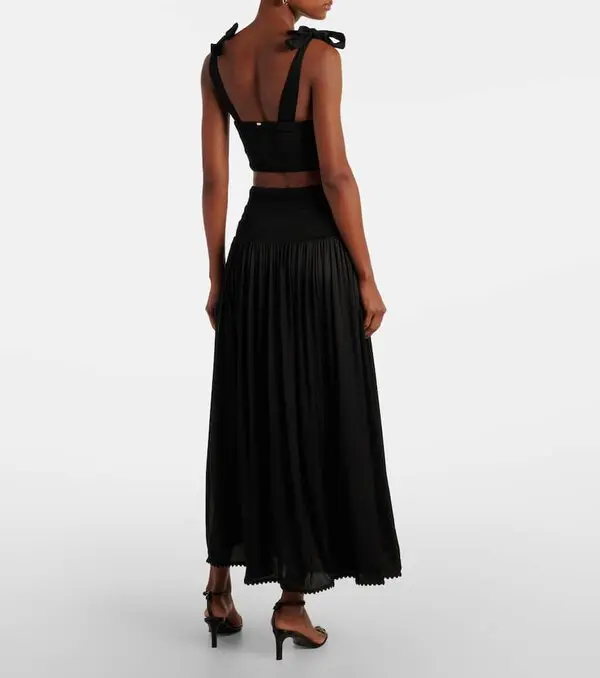 Poupette St Barth Carla Halterneck Crop Top