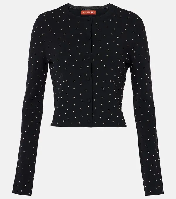 Altuzarra Ferris Embellished Cropped Cardigan