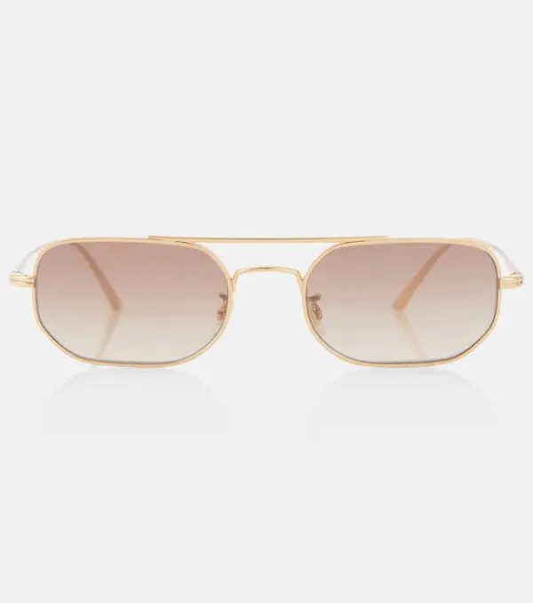 Khaite Square Sunglasses - Gold