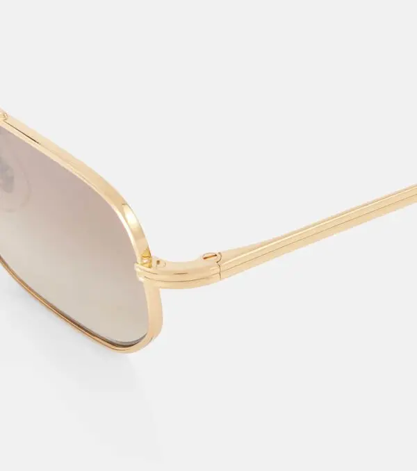 Khaite Square Sunglasses - Gold