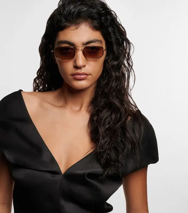 Khaite Square Sunglasses - Gold