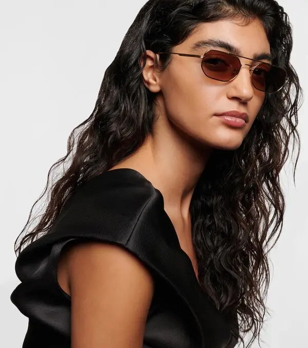 Khaite Square Sunglasses - Gold