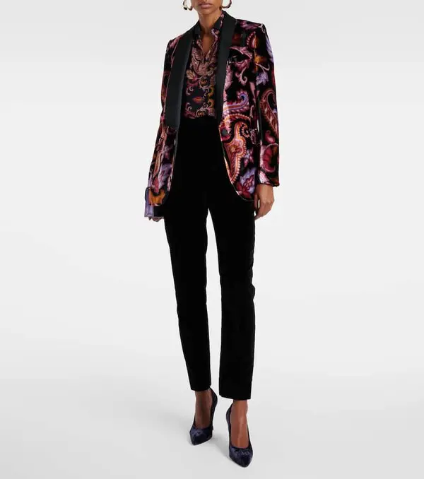 Etro Paisley Velvet Blazer