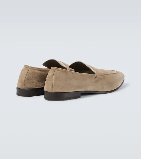Zegna Suede Penny Loafers