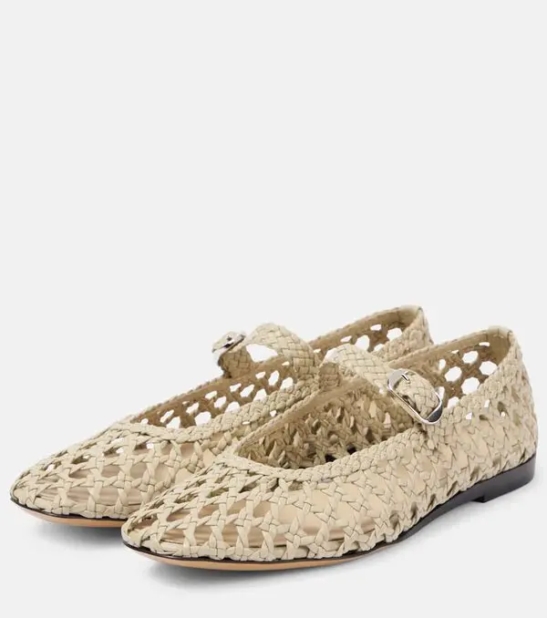 Le Monde Beryl Woven Leather Ballet Flats