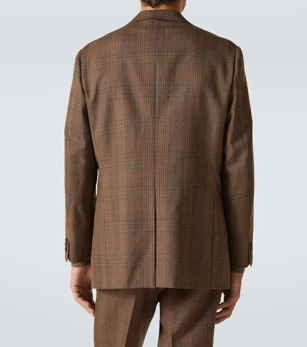 Auralee Prince Of Wales Wool Blazer