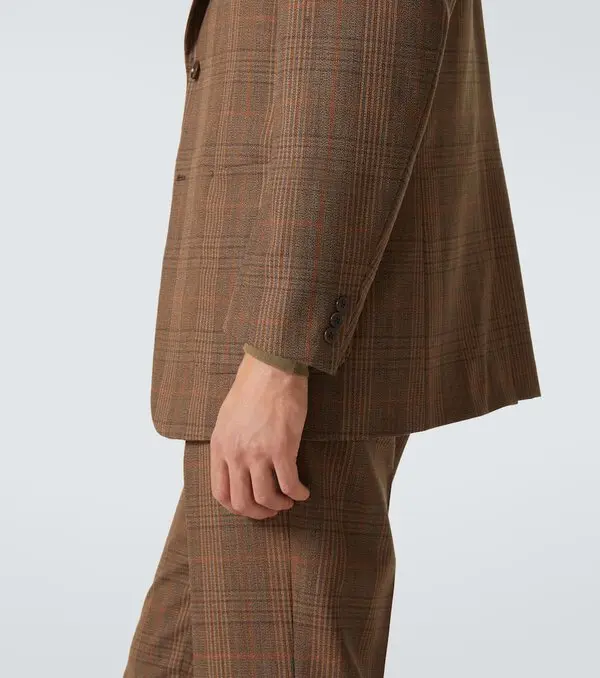 Auralee Prince Of Wales Wool Blazer