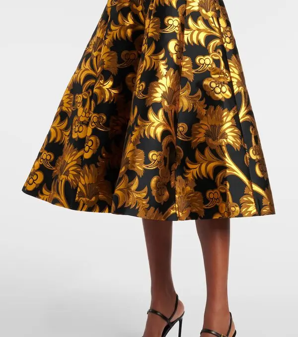 Etro Strapless Metallic Jacquard Maxi Dress