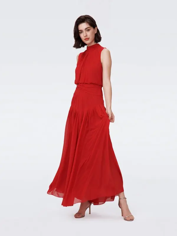 Diane Von Furstenberg Menon Dress In Magenta - 60% Off