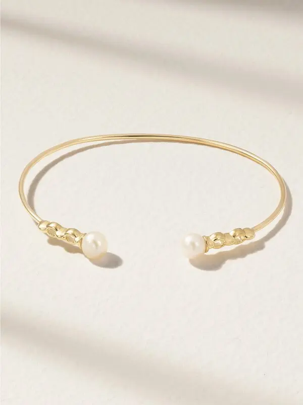 Mizuki Sea Of Beauty 14-karat Pearl Cuff - Gold