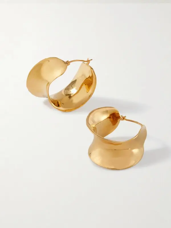 Agmes Laila Vermeil Hoop Earrings - Gold