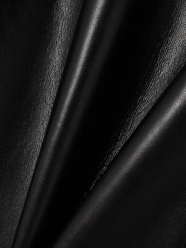 AGOLDE Ren Cropped High-rise Wide-leg Recycled Leather-blend Pants